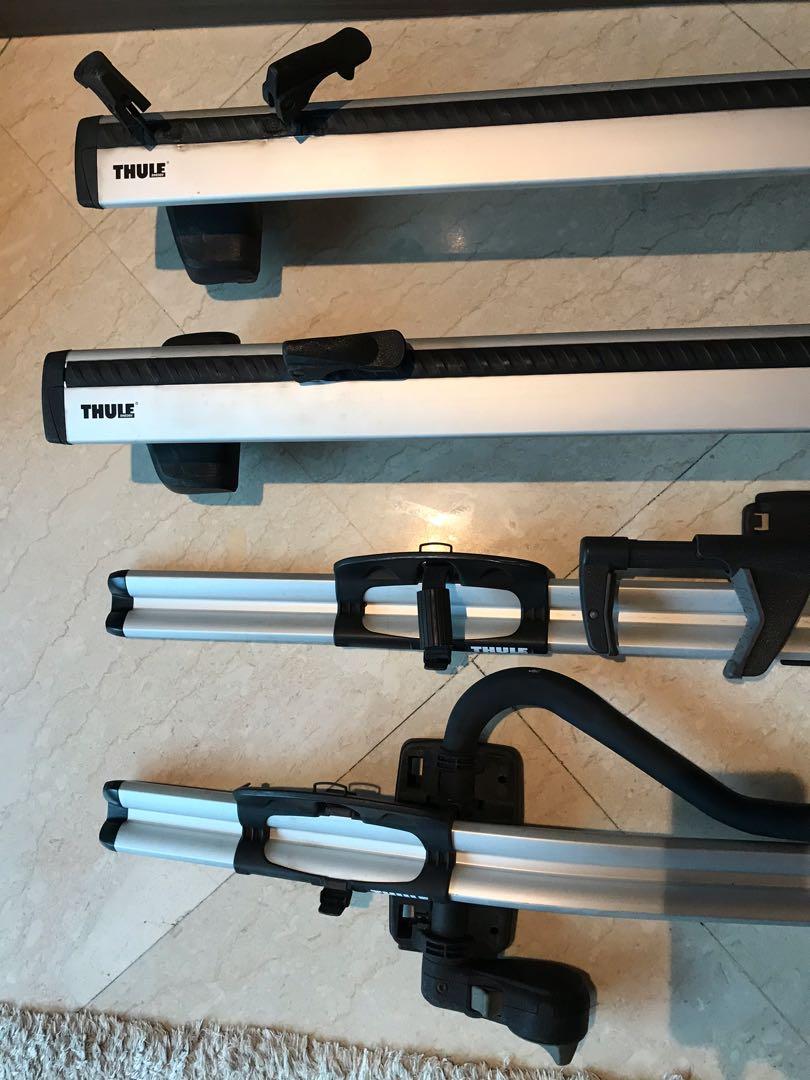Thule 754 bike roof rack with proride (2x), Sports Equipment, Bicycles ...