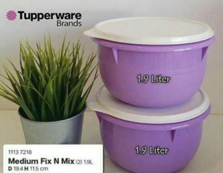 Tupperware Fix N Mix (2) 1.9L, Furniture & Home Living, Kitchenware ...