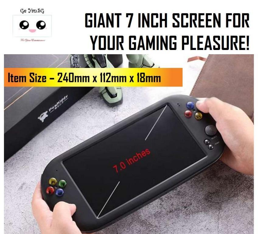 Ultra LARGE Screen 7" | 32 BIT RETRO Gaming GIANT Version Hand Held Set ...