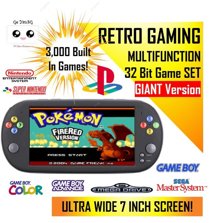 Ultra LARGE Screen 7" | 32 BIT RETRO Gaming GIANT Version Hand Held Set ...