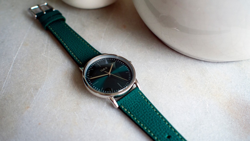 Vintage Italian Leather Forest Green Watch Strap with Quick Release for ...
