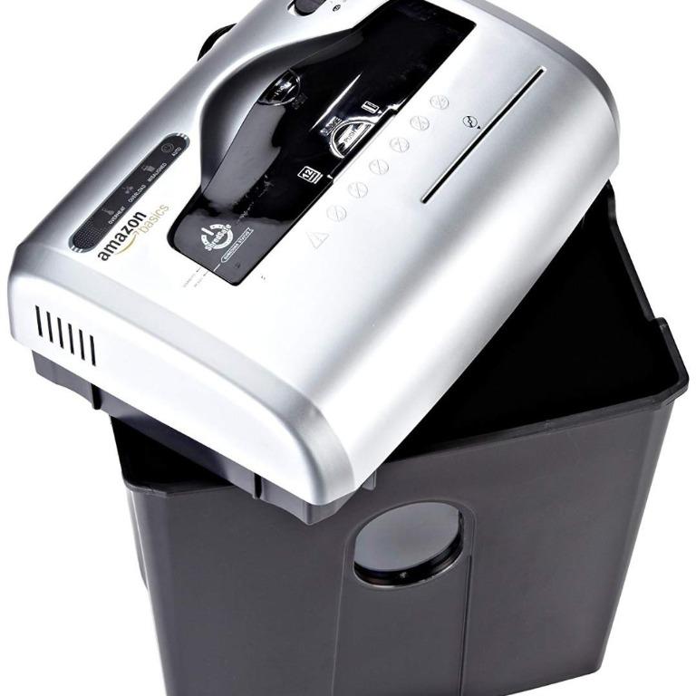 AmazonBasics 12-Sheet Cross-Cut Paper, CD, and Credit Card Shredder ...