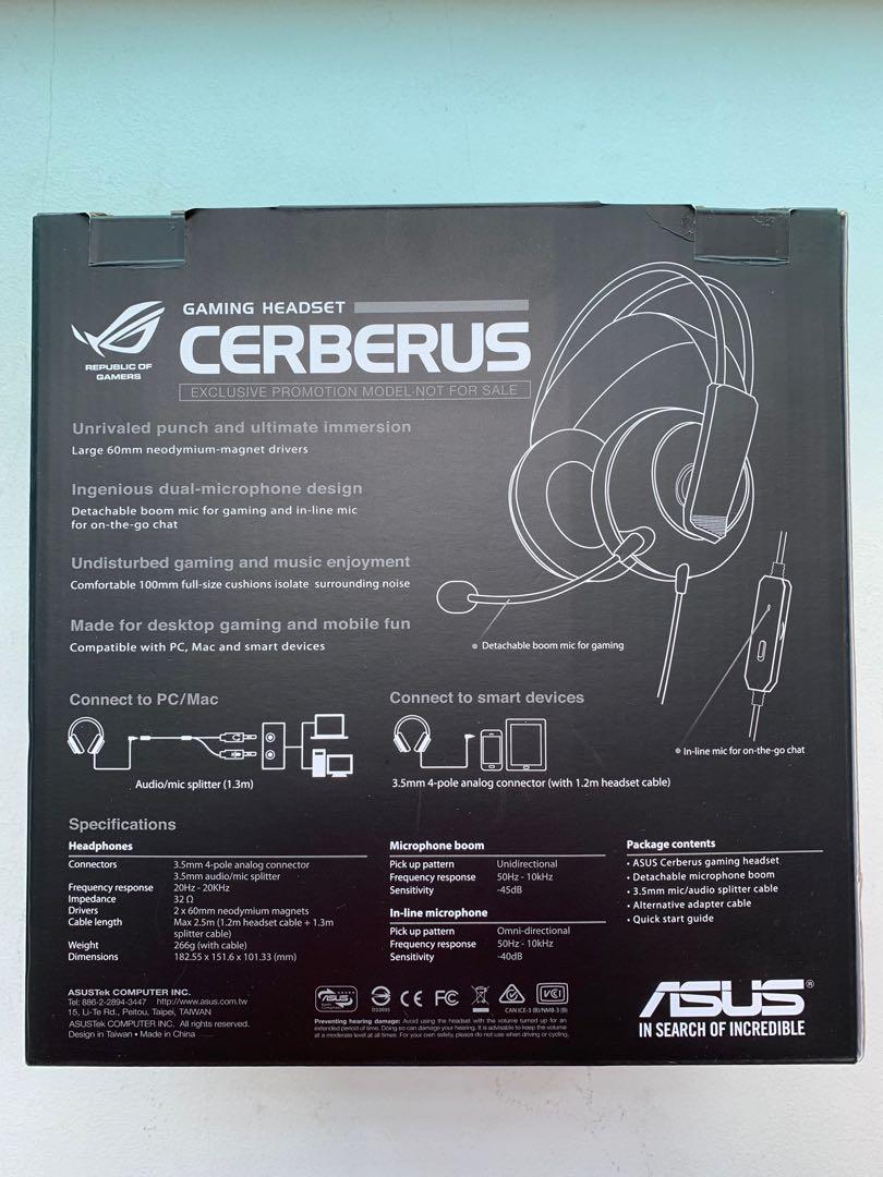 Asus Cerberus headset, Audio, Headphones & Headsets on Carousell
