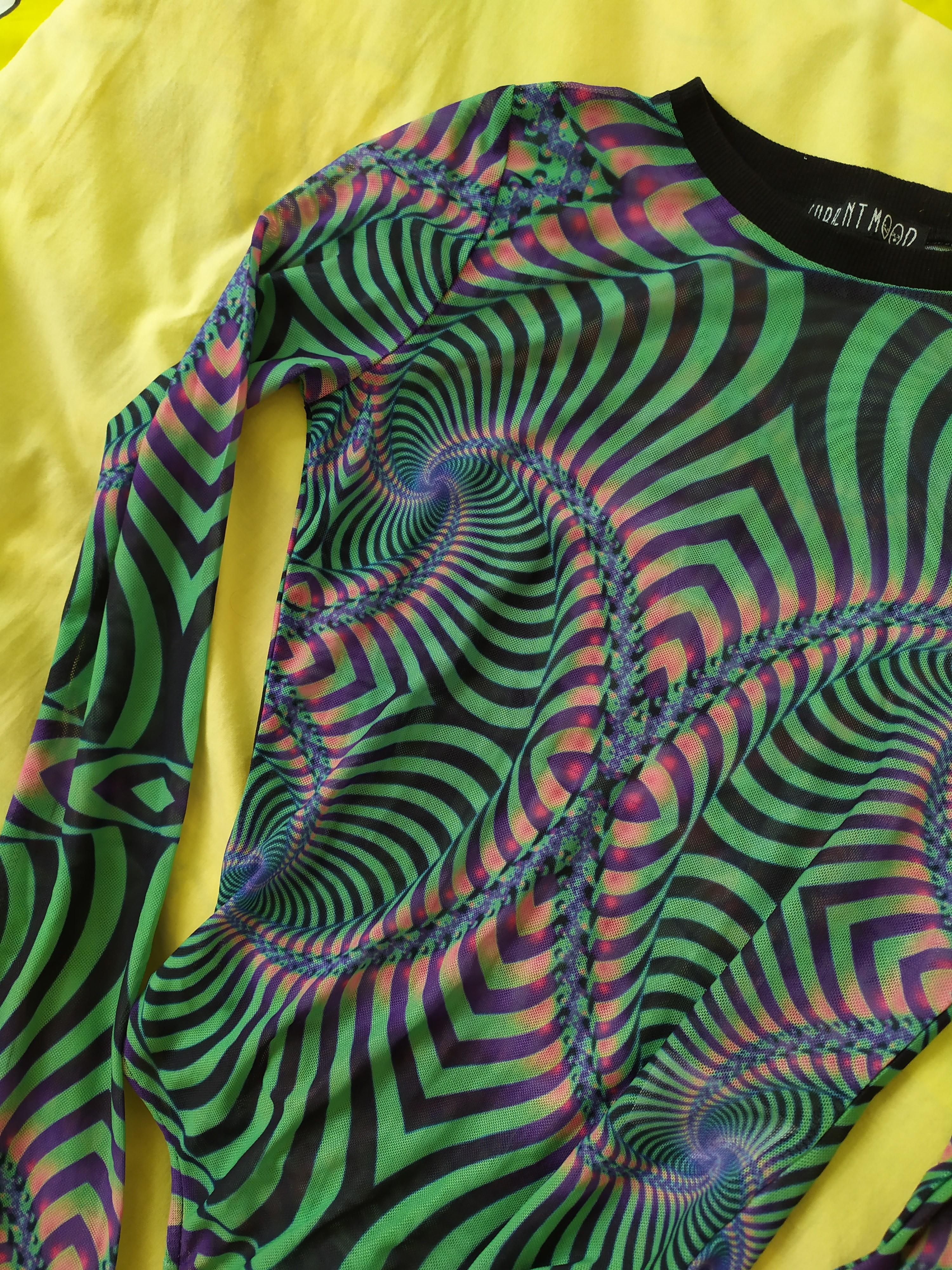 Dollskill Current Mood Mesh Bodysuit Brainwave Distortion Trippy ...