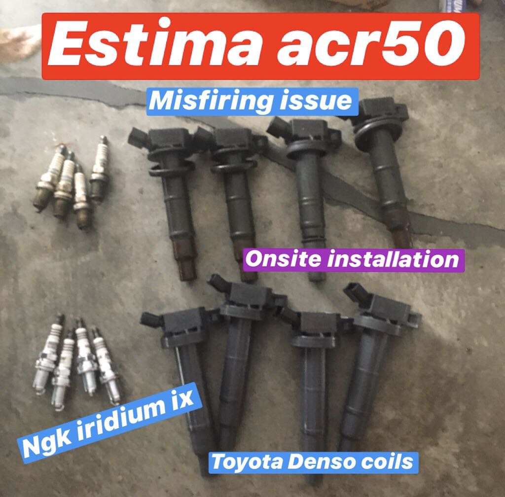 Estima acr50 spark plug and ignition coil onsite replacement, Car ...