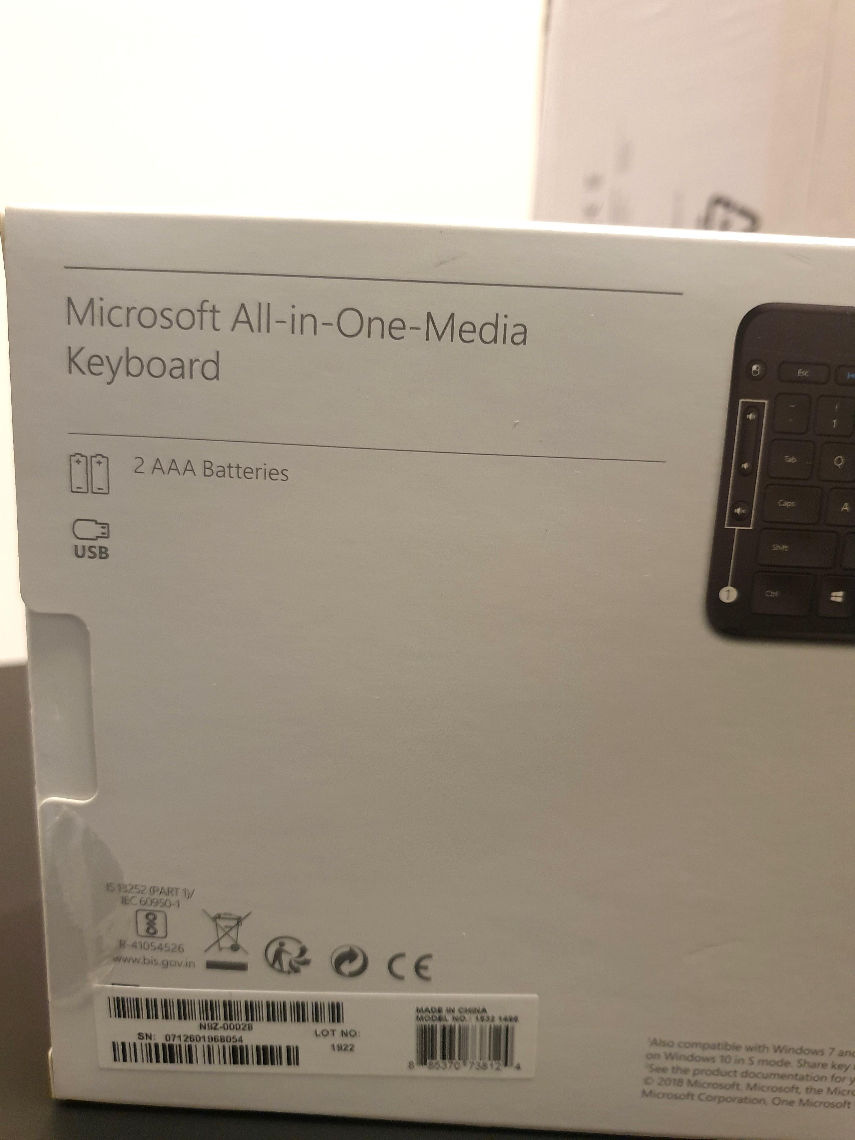 Microsoft Wireless All in One Keyboard, Computers & Tech, Parts ...