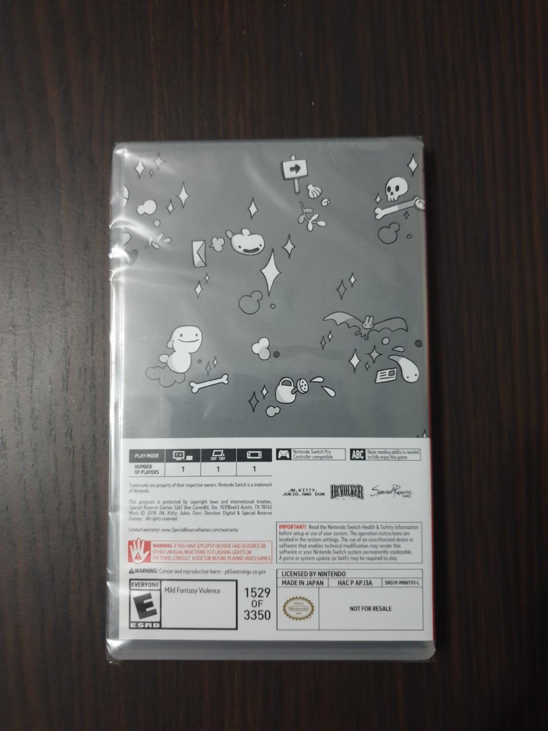 Minit (Switch) + Silk Screen Printed Cloth Map, Video Gaming, Video ...