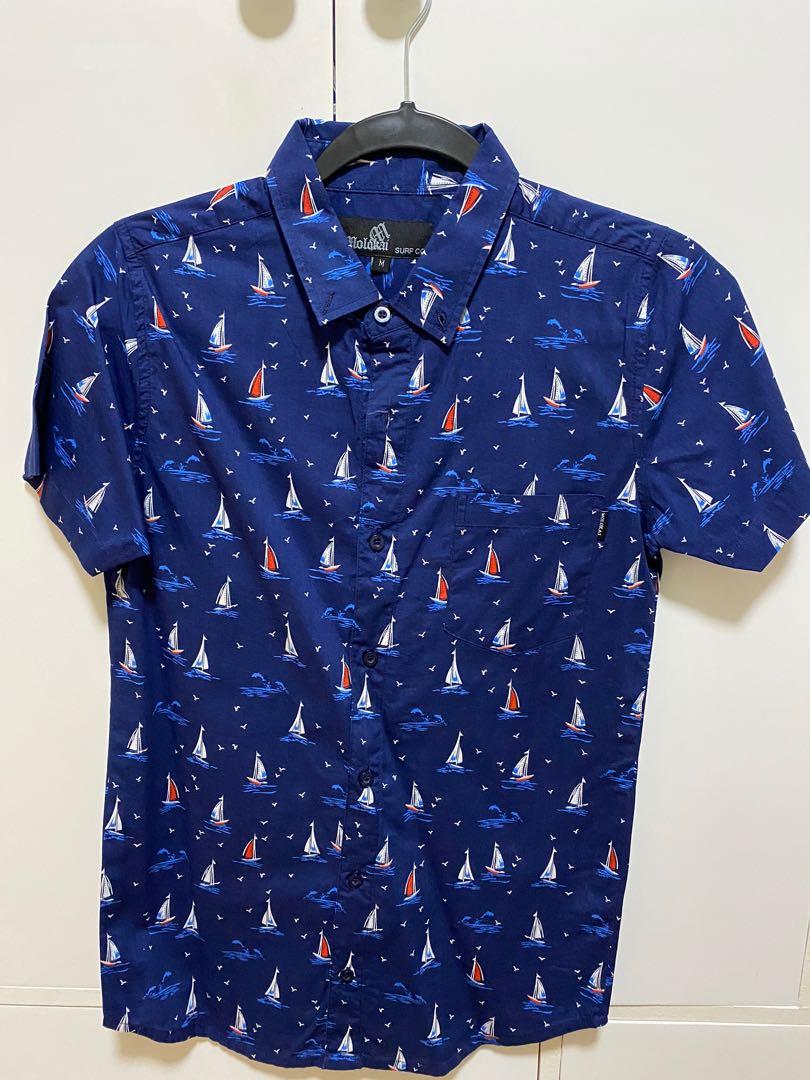 Navy Blue Sail Boat Polo, Men's Fashion, Tops & Sets, Tshirts & Polo ...