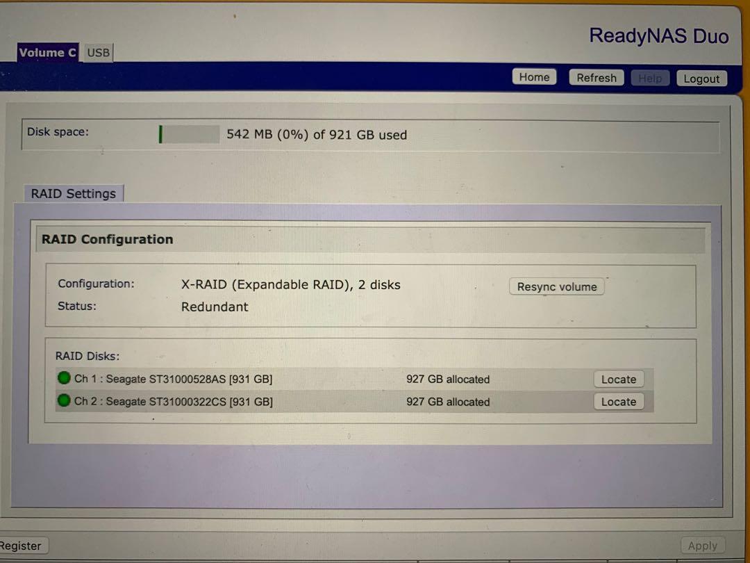 Netgear ReadyNAS Duo (RND2110 v2), Computers & Tech, Parts ...