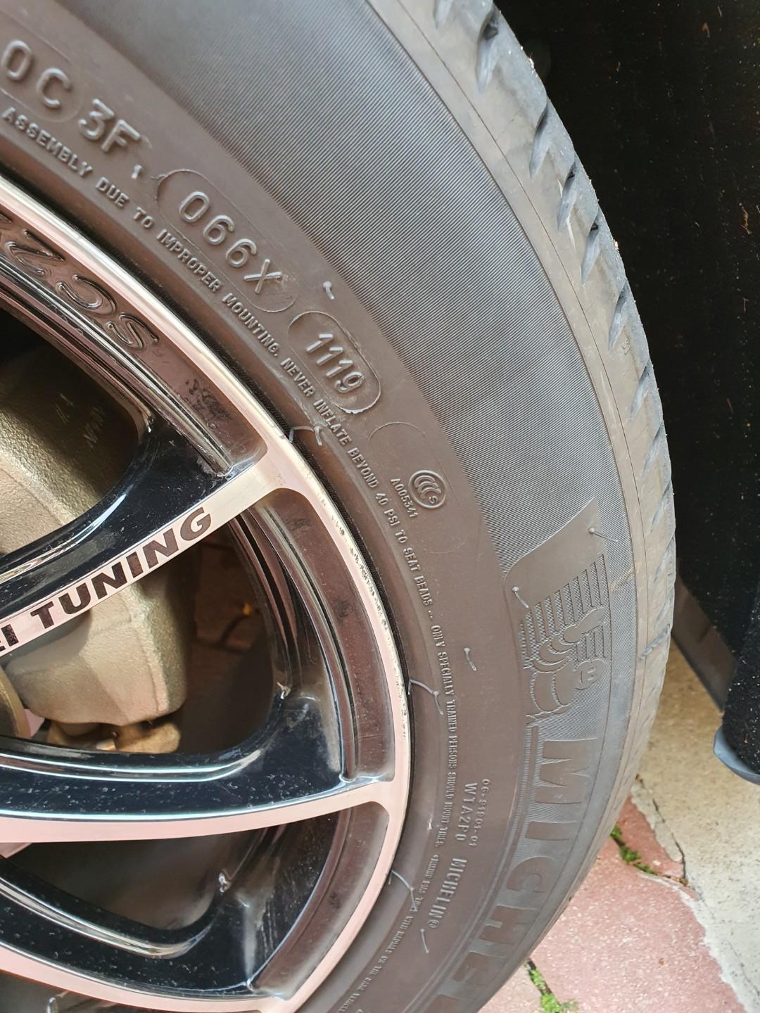 Original Enkei SC22 Rims with Michelin Primacy 4ST, Car Accessories ...