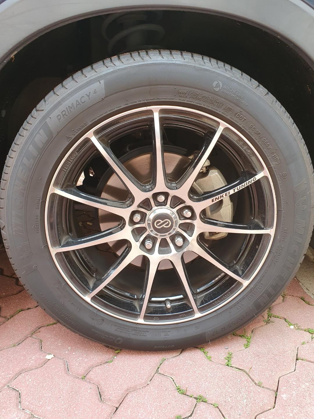 Original Enkei SC22 Rims with Michelin Primacy 4ST, Car Accessories ...