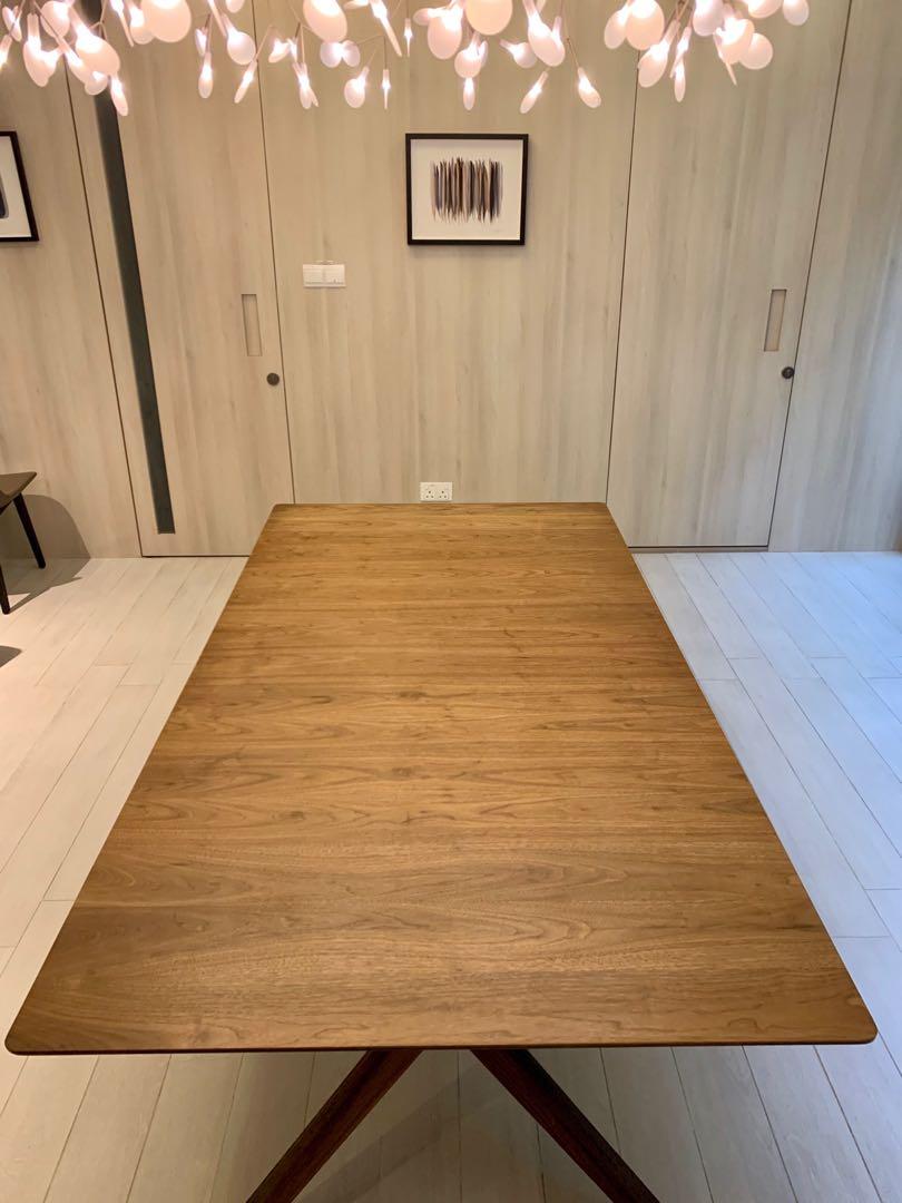 Original Matthew Hilton Light Dining Table in Walnut, Furniture & Home ...