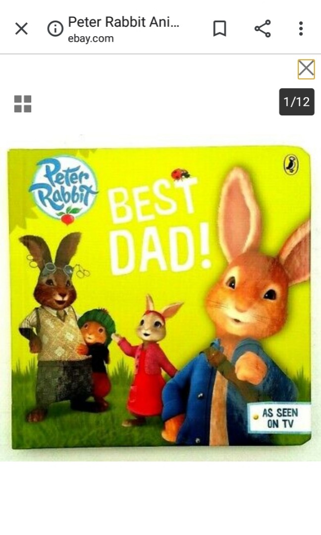 Peter Rabbit Animation Best Dad By Beatrix Potter Hardcover Book ...
