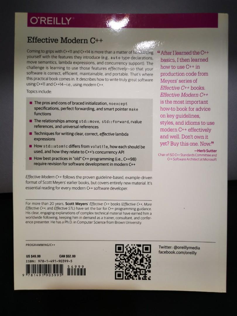 Programming Book: Effective Modern C++, Computers & Tech, Office ...