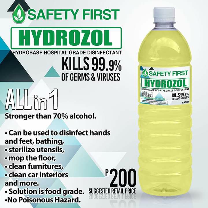 SAFETY FIRST HYDROZOL, Health & Nutrition, Medical Supplies & Tools on ...