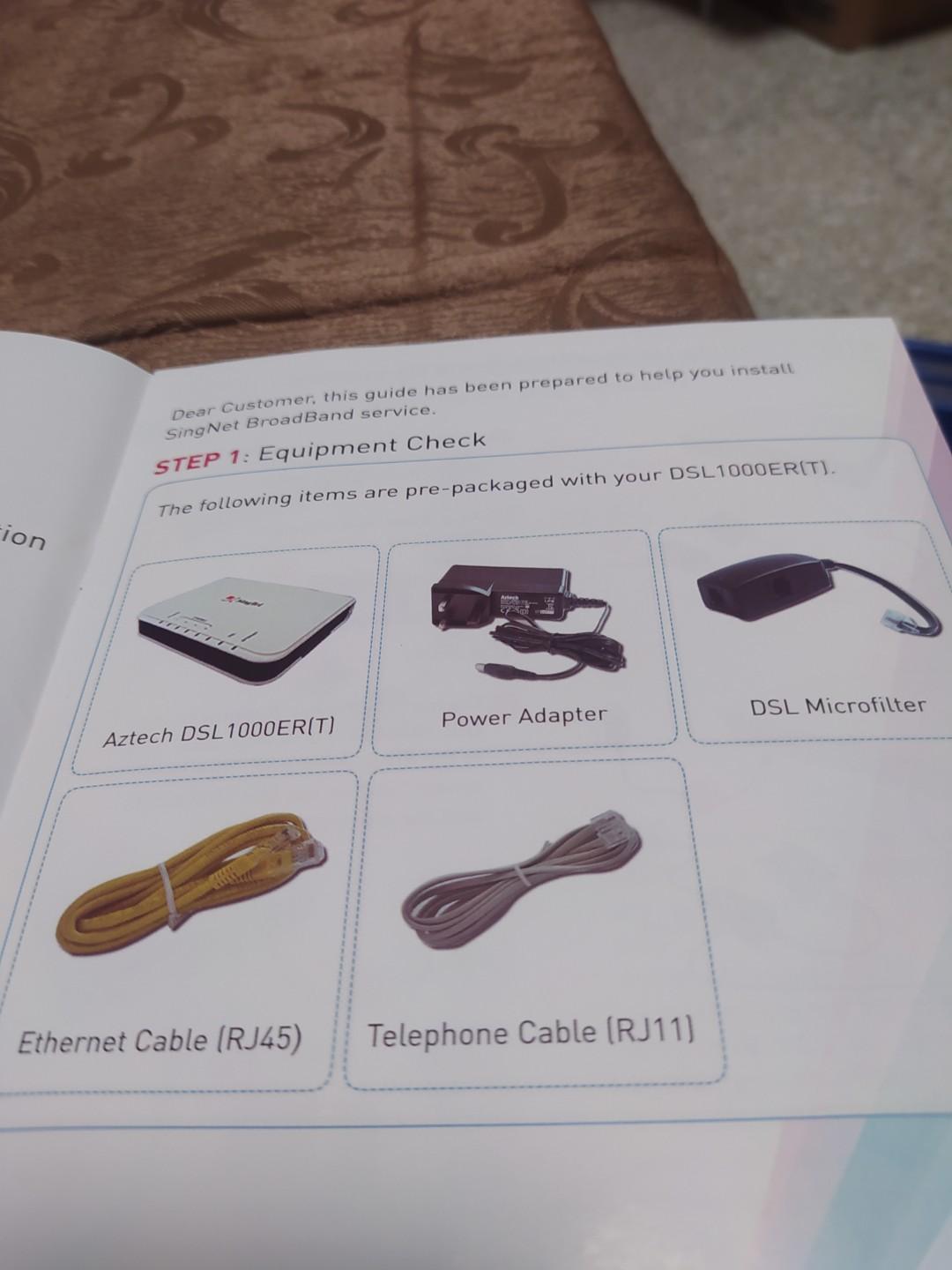 Singtel Aztech 4-port ADSL 2/2+ Ethernet Modem Router, Computers & Tech ...