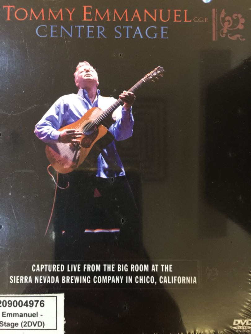 TOMMY EMMANUEL DVD: CENTER STAGE (DVD), Hobbies & Toys, Music & Media ...