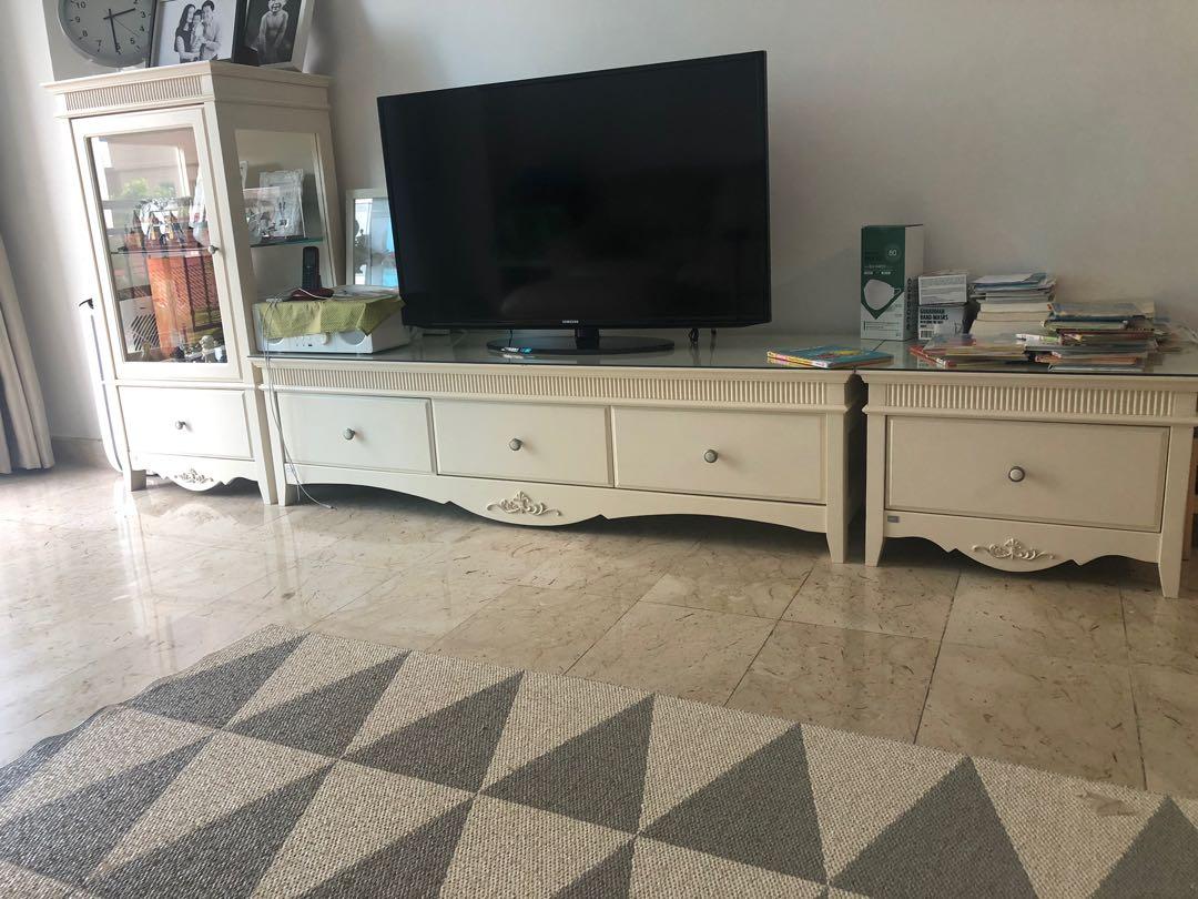 Tv console drawer + display cabinet, Furniture & Home Living, Furniture ...