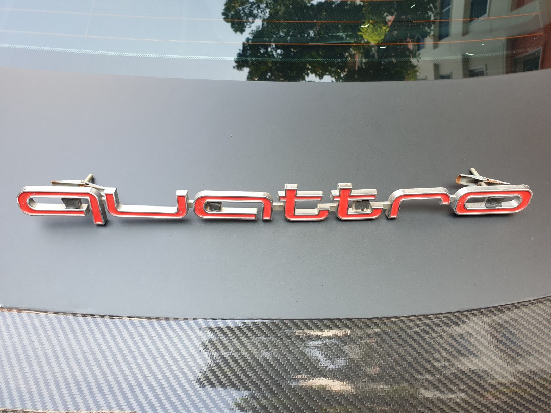 AUDI QUATTRO LOGO, Car Accessories, Accessories on Carousell