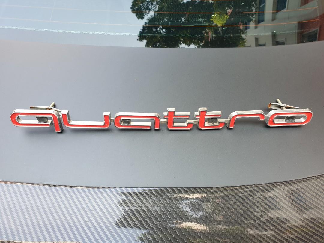 AUDI QUATTRO LOGO, Car Accessories, Accessories on Carousell