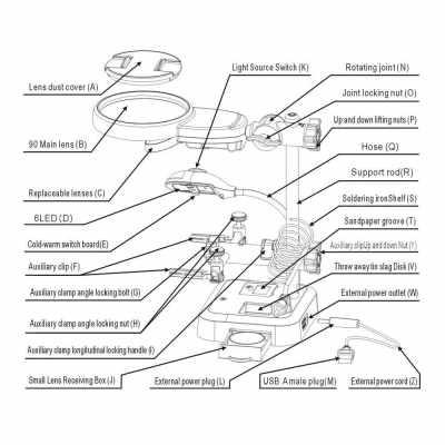 DIY PCB Soldering Desk Magnifier Warm and Cold Color Temperature LED ...