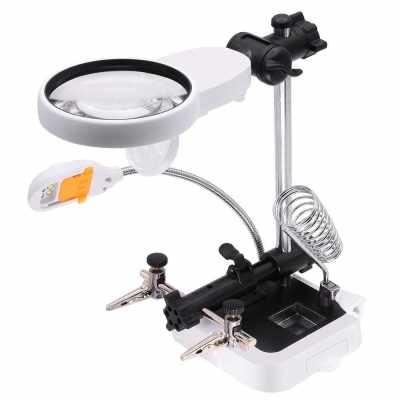DIY PCB Soldering Desk Magnifier Warm and Cold Color Temperature LED ...