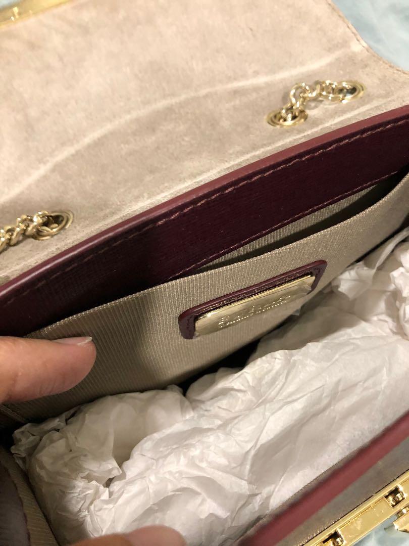 Furla Bella mini shoulder/crossbody Bag in burgundy/dark maroon, Women ...