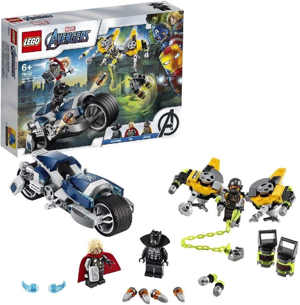 Lego Marvel 76142 Speeder Bike Attack Thor and Black Panther, Hobbies ...