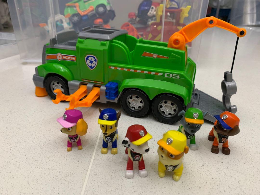 Paw Patrol, Rocky Total Team Rescue Recycling Truck with 6 Pups ...