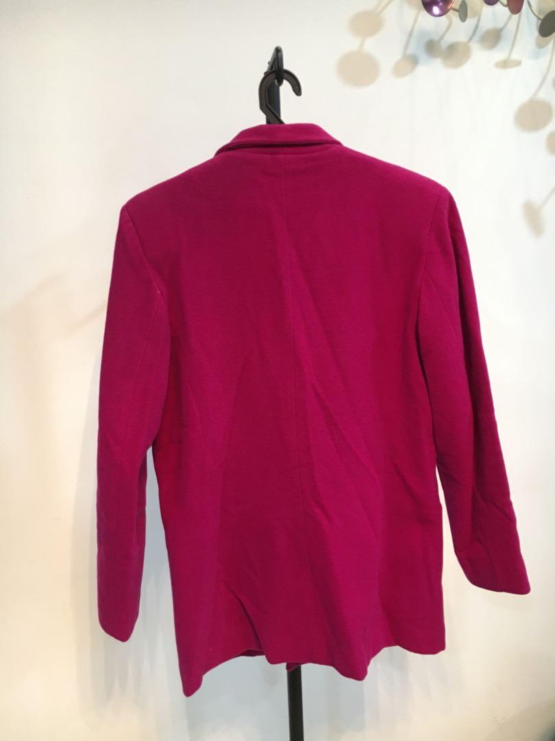 Pink Riki Nathan Wool Coat Jacket, Women's Fashion, Coats, Jackets and ...