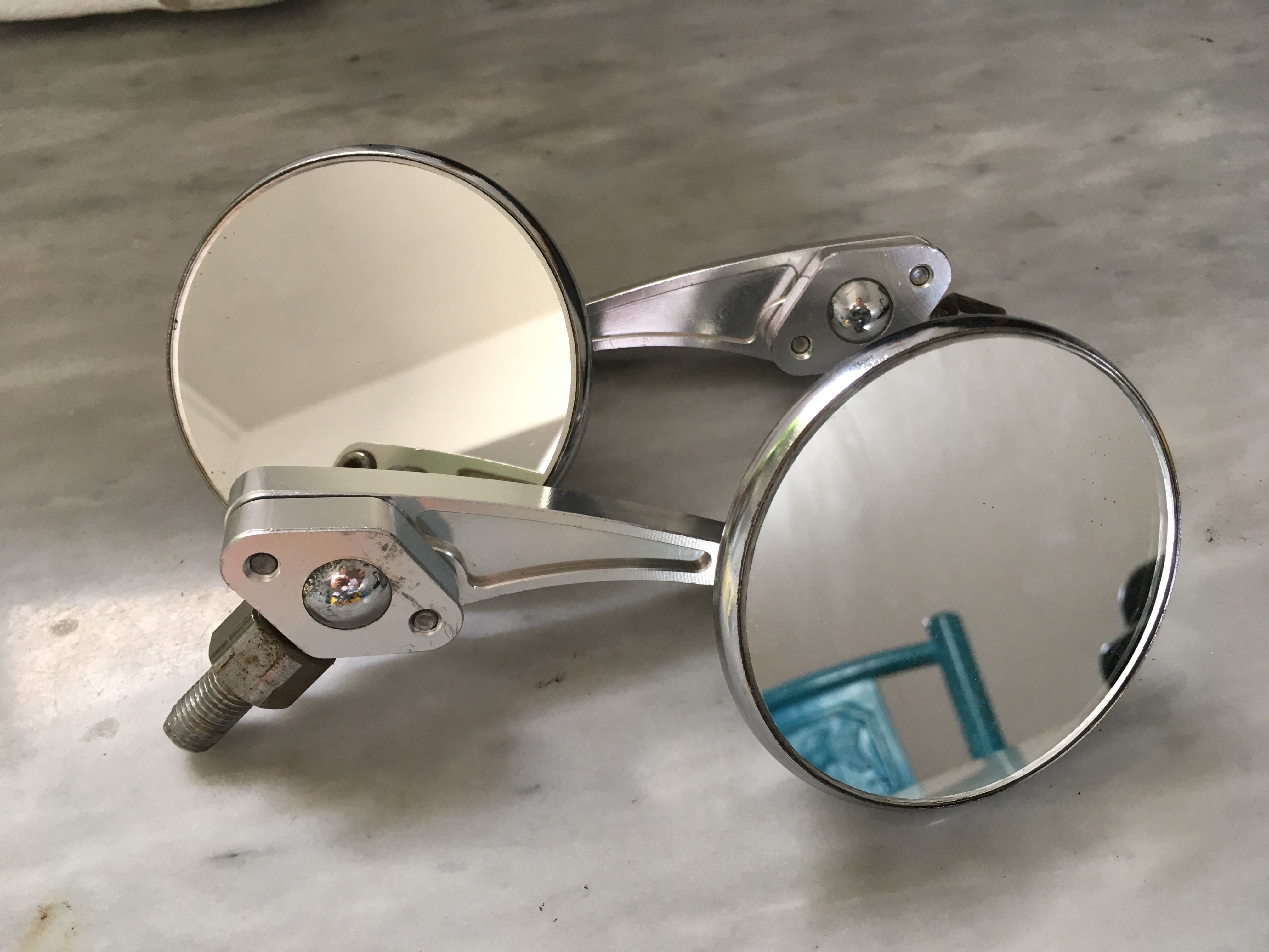 Round Side Mirrors, Motorcycles, Motorcycle Accessories on Carousell