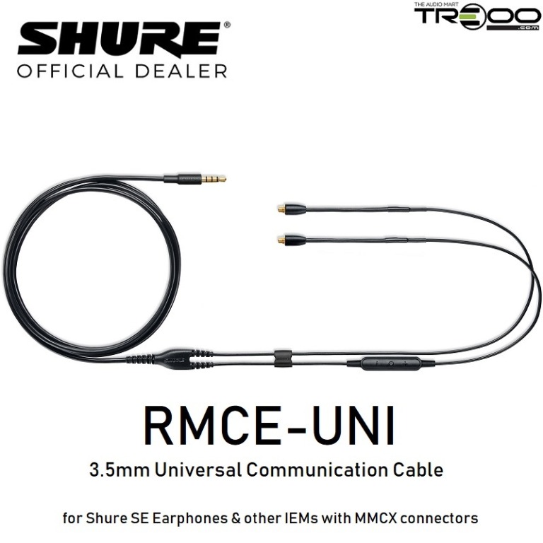 [Official] Shure Remote Mic (RMCE-UNI) Universal MMCX Replacement Cable ...