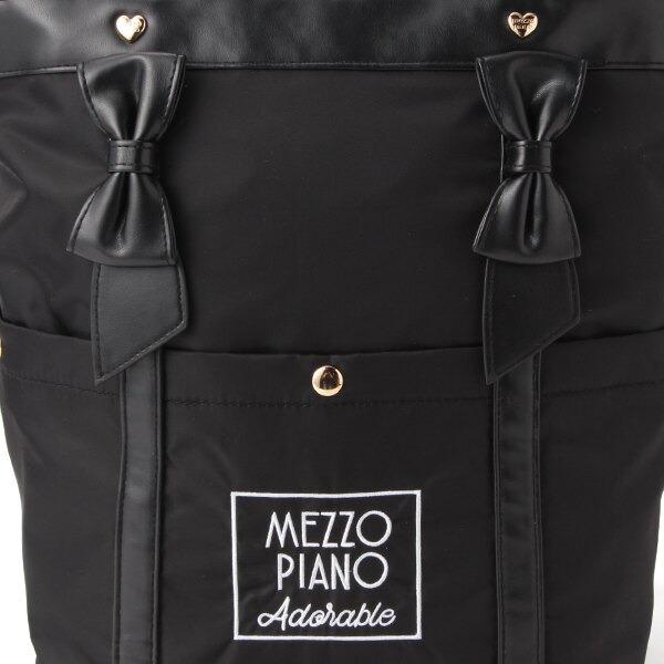 日本 Mezzo Piano Junior 黑色防潑水牛津布 背囊, 女裝, 手袋及銀包, 背囊 - Carousell