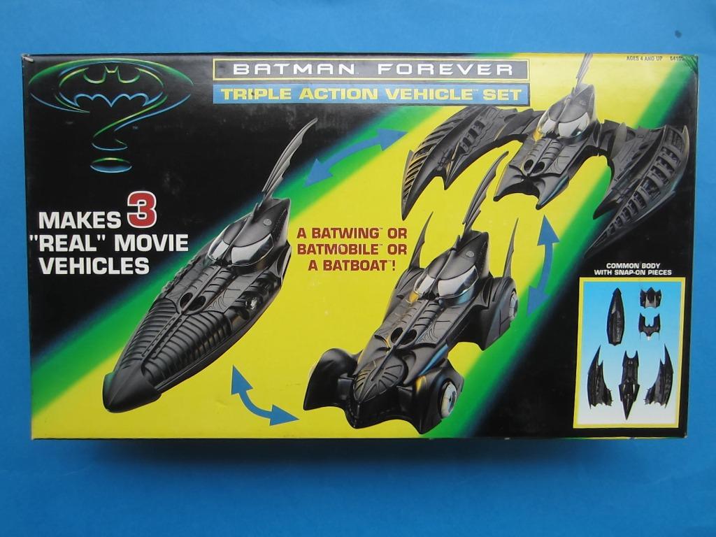 Batman Forever Triple Action Vehicle Set -Batmobile-Batboat-Batwing ...