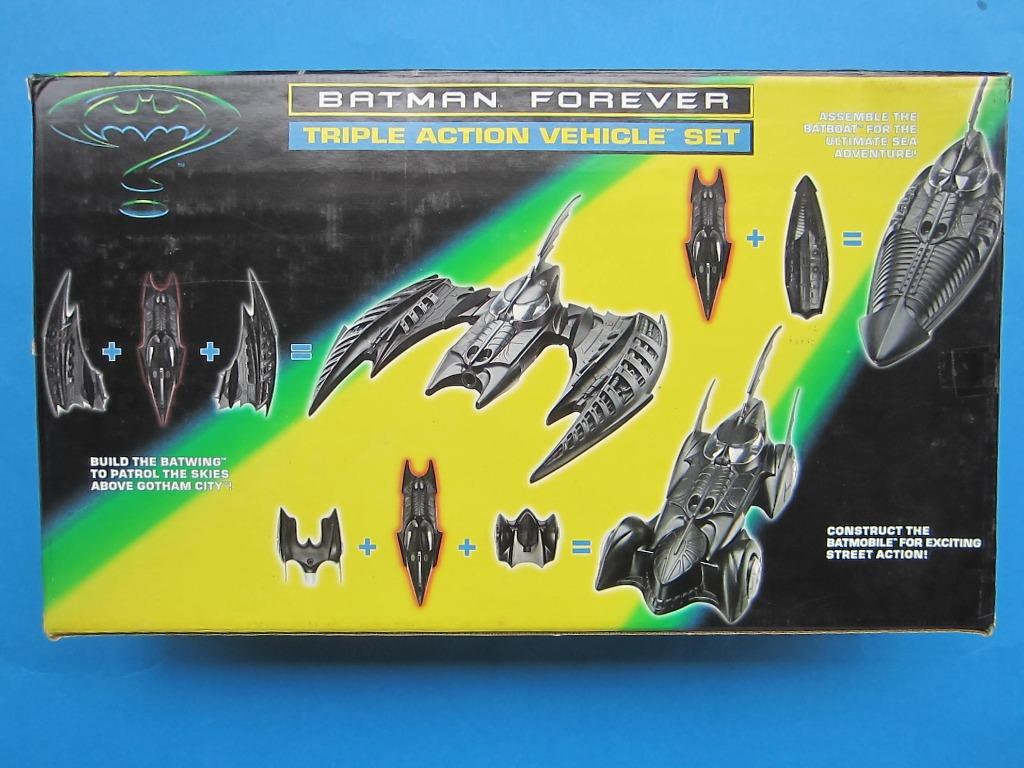 Batman Forever Triple Action Vehicle Set -Batmobile-Batboat-Batwing ...