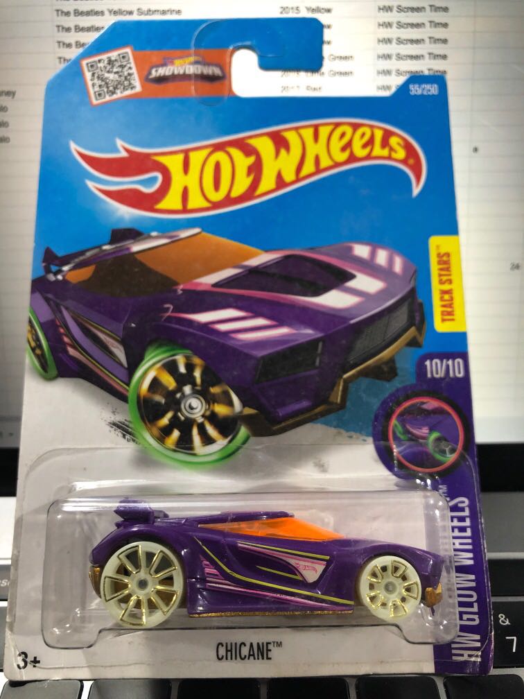 Hot Wheels Chicane Glow Wheels, Hobbies & Toys, Toys & Games on Carousell