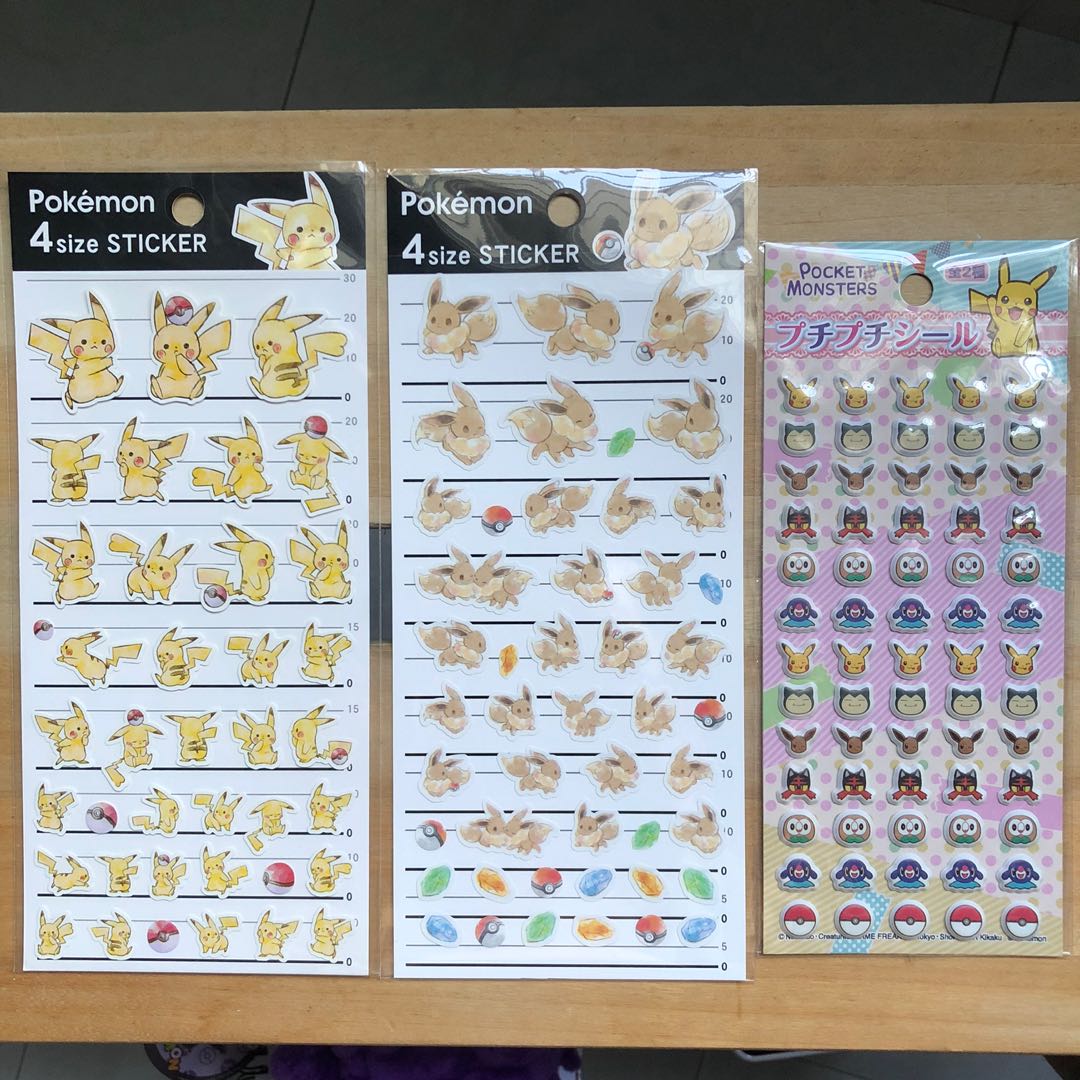 Pokemon stickers, Hobbies & Toys, Stationery & Craft, Stationery ...