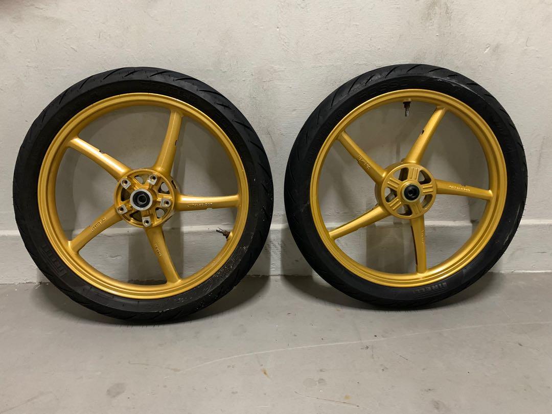 Sniper Enkei rims, Motorcycles, Motorcycle Accessories on Carousell