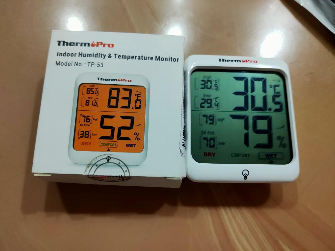 ThermPro Indoor Humidity & Temperature Monitor TP-53, Health ...