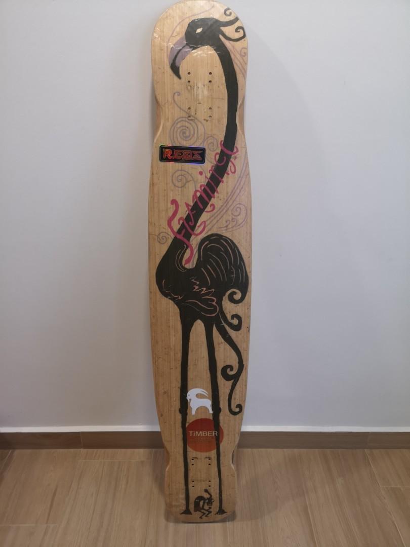 Timber Flamingo longboard deck, Sports Equipment, Sports & Games ...