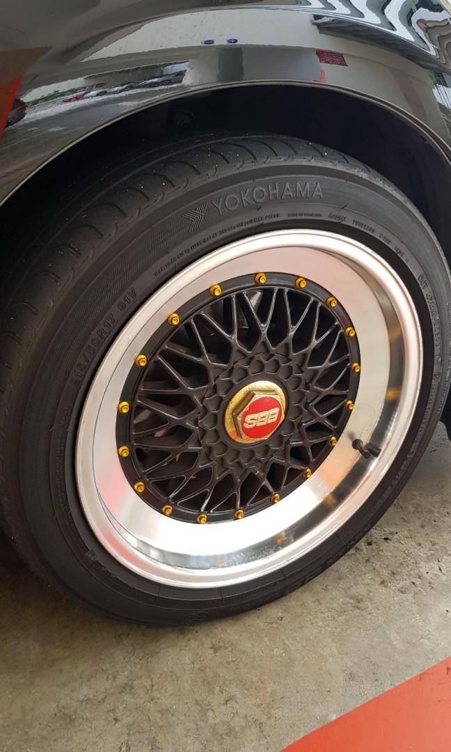 17" BBS deep dish rims n yokohama tyres for Honda Stream., Car ...