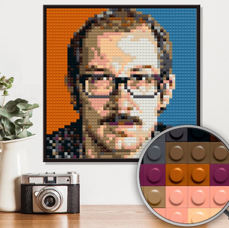 PERSONALISED PIXEL MOSAIC LEGO BRICK ART, Hobbies & Toys, Stationery ...