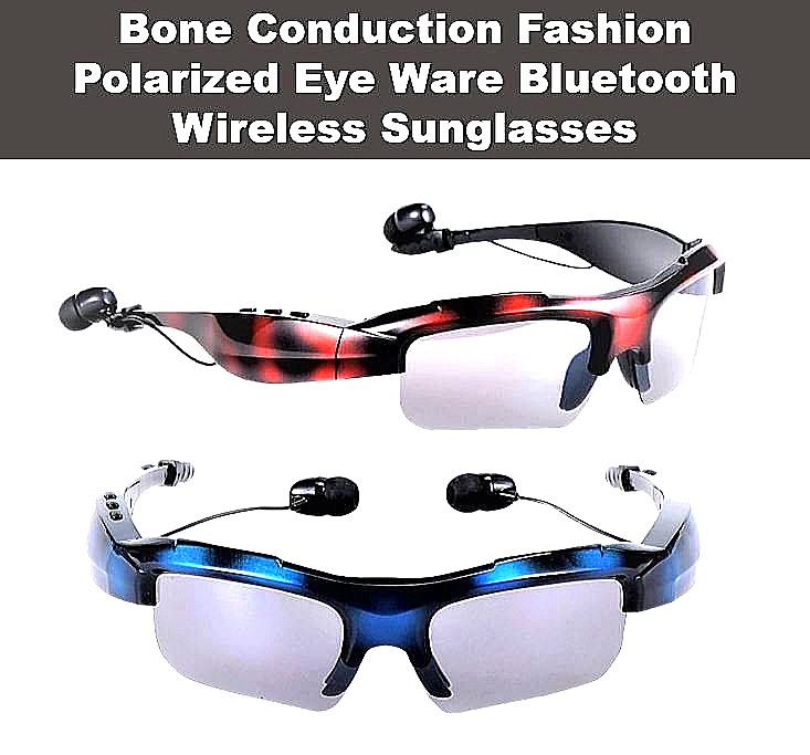 Bone Conduction Fashion Polarized Eye Ware Bluetooth Wireless ...