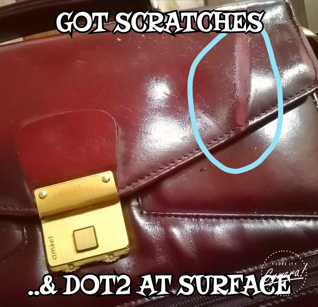 Briefcase Leather Amiet (Defect), Men's Fashion, Bags, Briefcases on ...