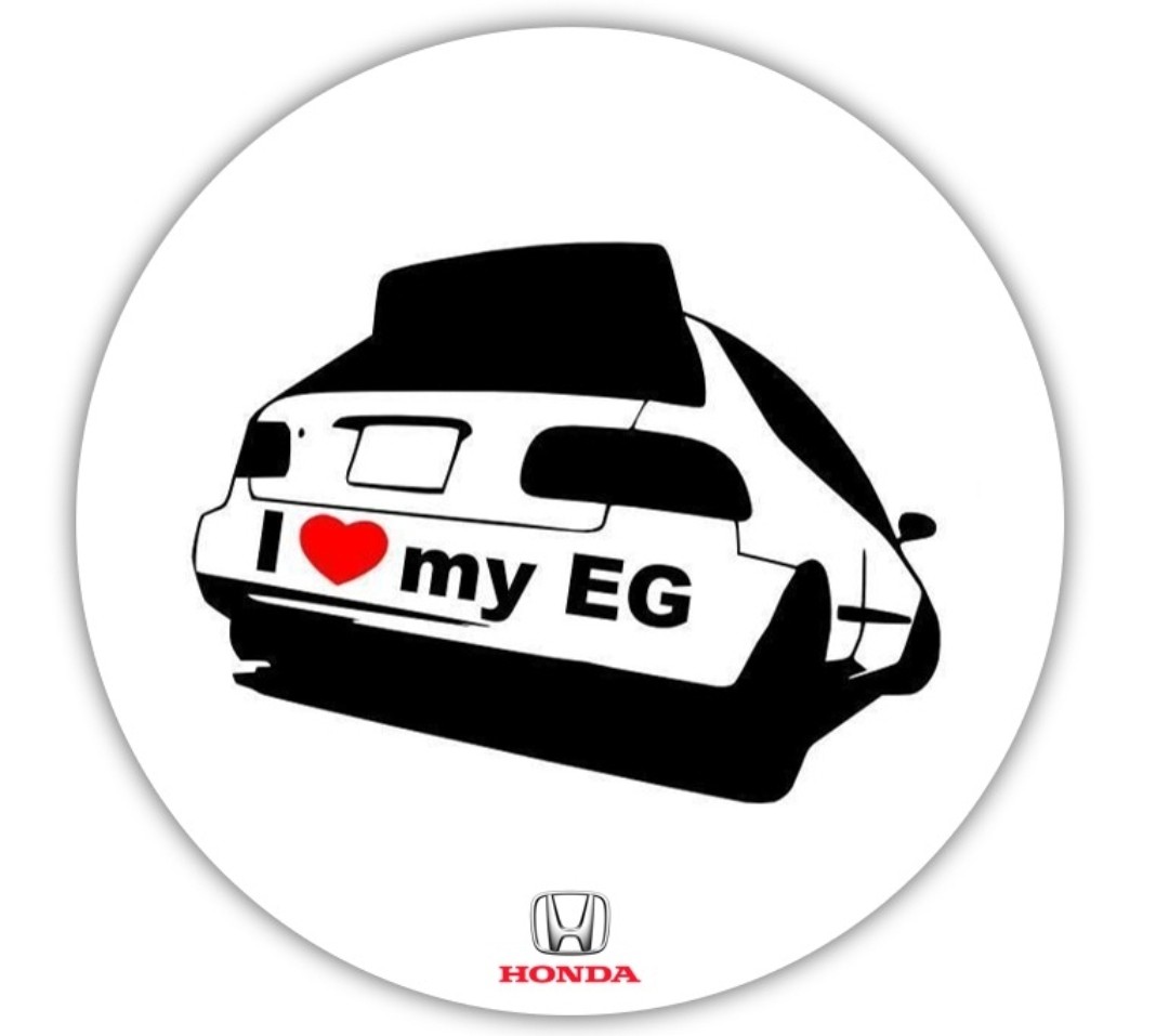 Honda EG6 Car Decal, Car Accessories, Accessories on Carousell