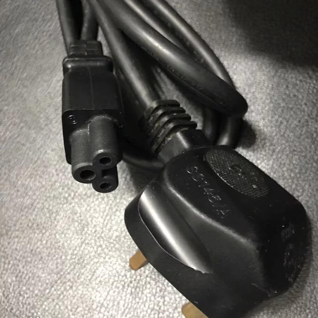 🔌【[IEC C5】3-Pin UK Plug [Clover Leaf/Mickey Mouse] Mains Power Cord – SG Safety Mark – 1.0 m, TV ...