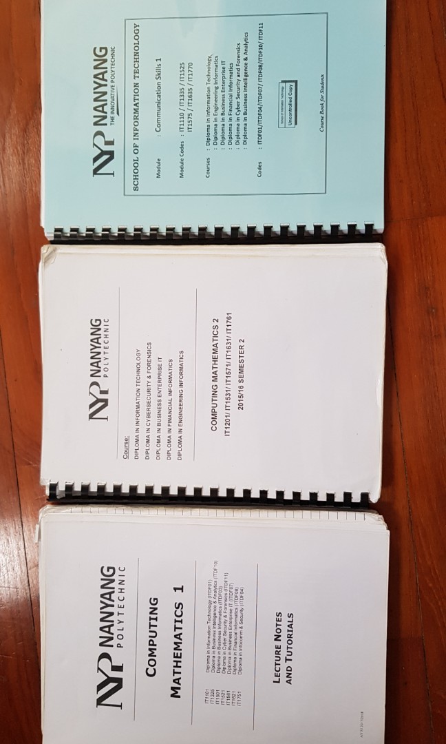 NYP SIT hardcopy notes, Hobbies & Toys, Books & Magazines, Assessment ...