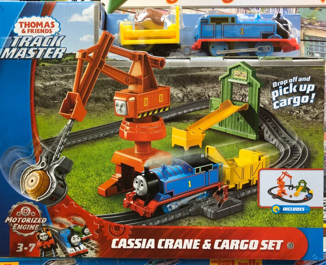 Thomas & Friends Trackmaster Set Cassia Crane & Cargo Set, 興趣及遊戲, 旅行 ...