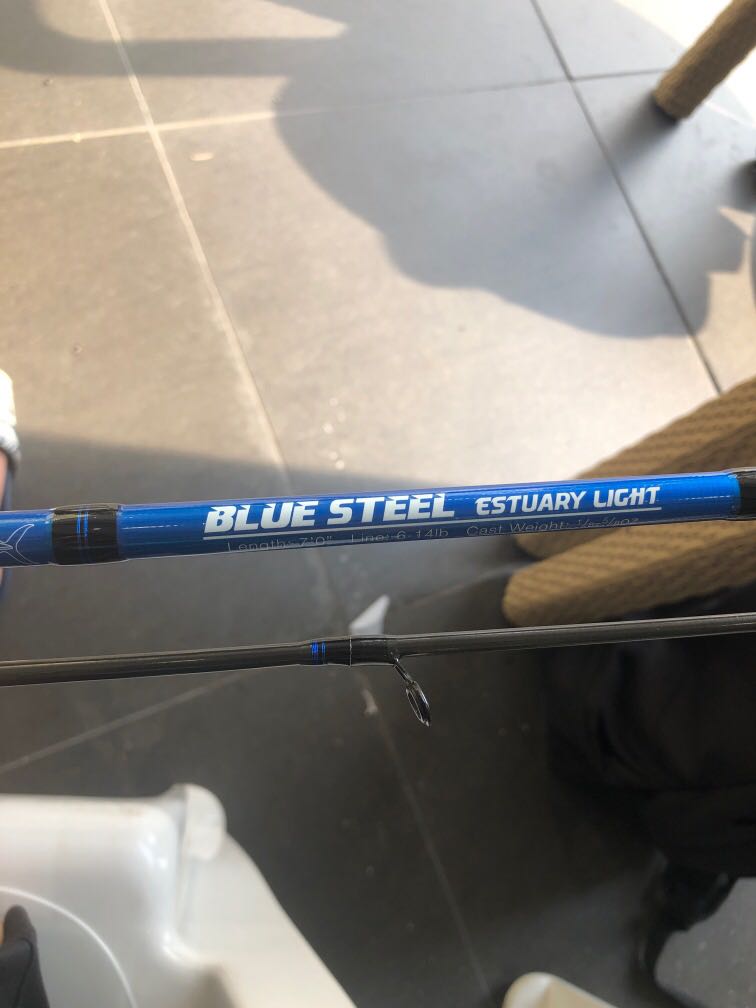 Wilson blue steel estuary light fishing rod, Sports Equipment, Fishing ...