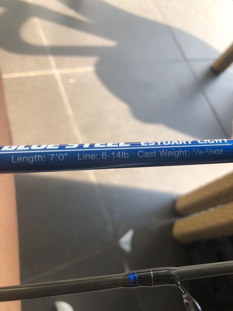 Wilson blue steel estuary light fishing rod, Sports Equipment, Fishing ...